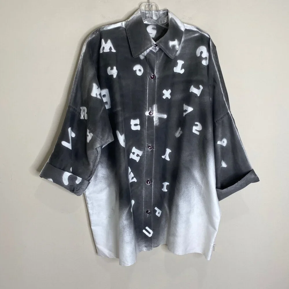 Skif | Tops | Skif Skifo International Button Up Shirt Spray Painted ...